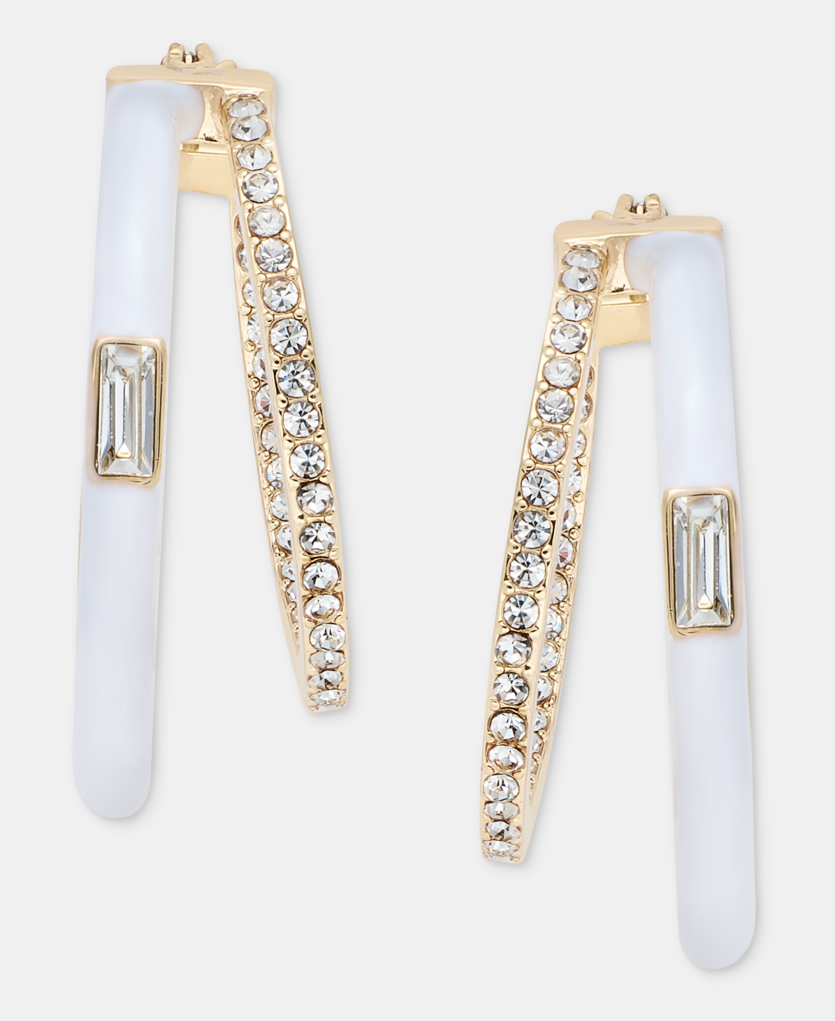 Click here for Karl Lagerfeld Paris Medium Pave & Color Split-Hoo... prices