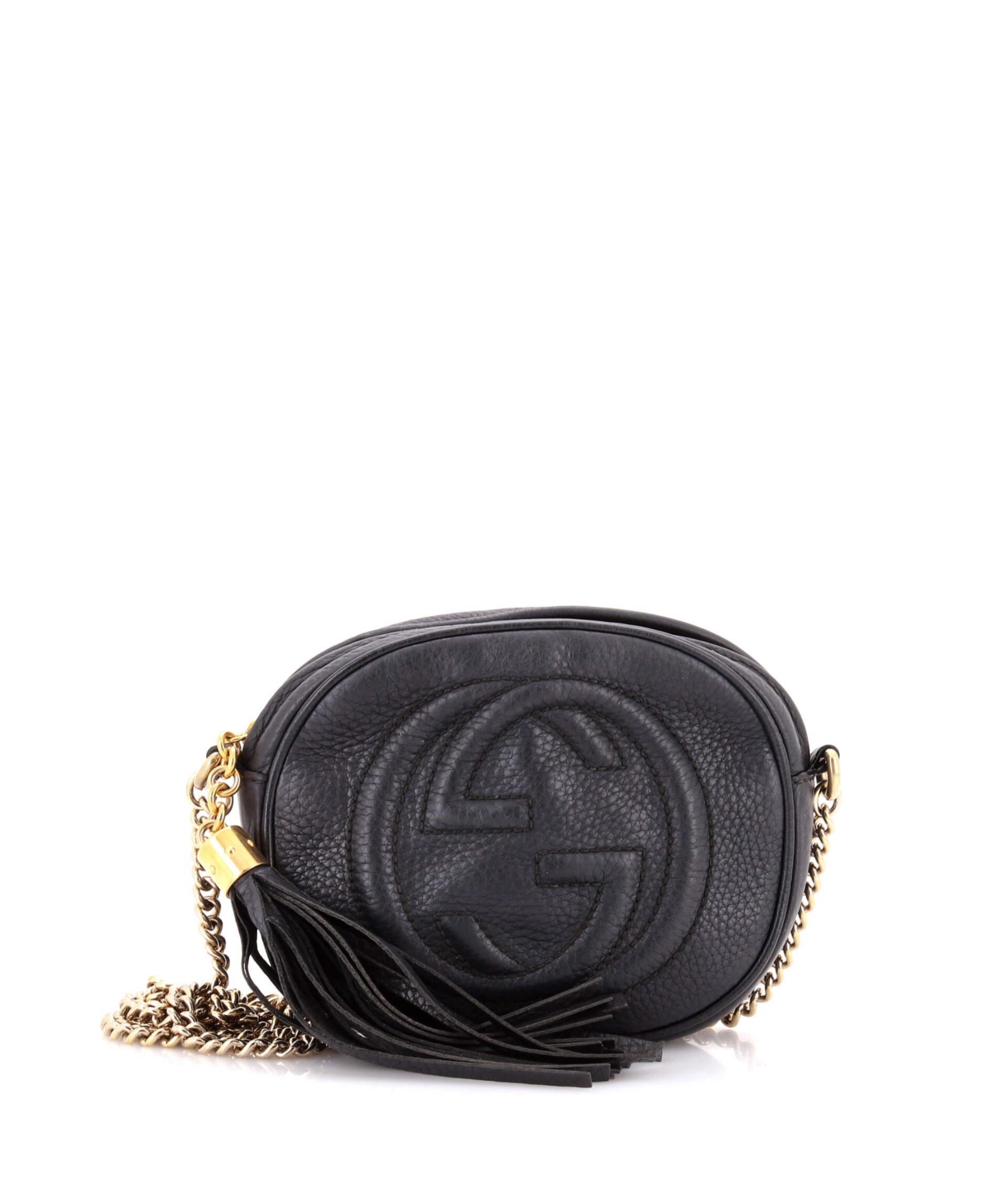 Click here for Pre-Owned Gucci Mini Soho Chain Bag Leather - Blac... prices