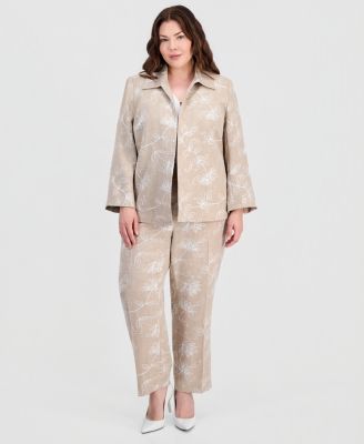 Click here for Kasper Plus Size Boxy Jacket Pull On Elastic Back... prices