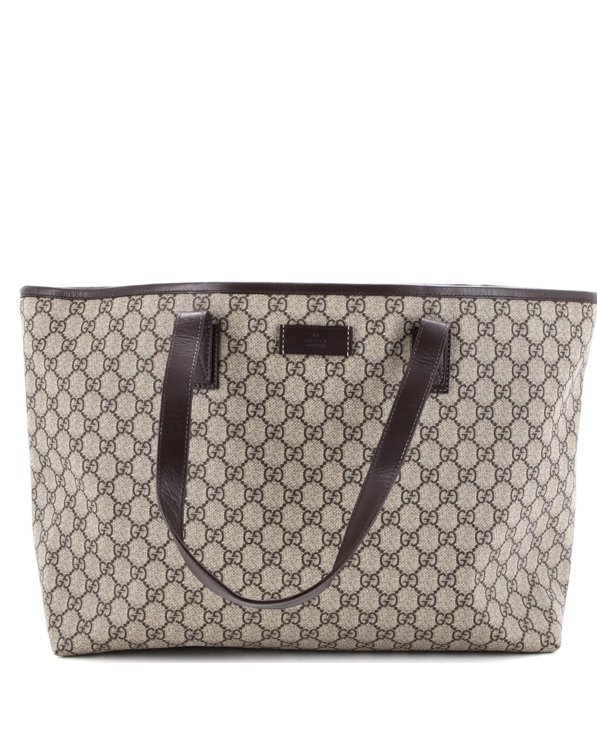 Click here for Pre-Owned Gucci Large Plus Tote Gg Coated Canvas w... prices