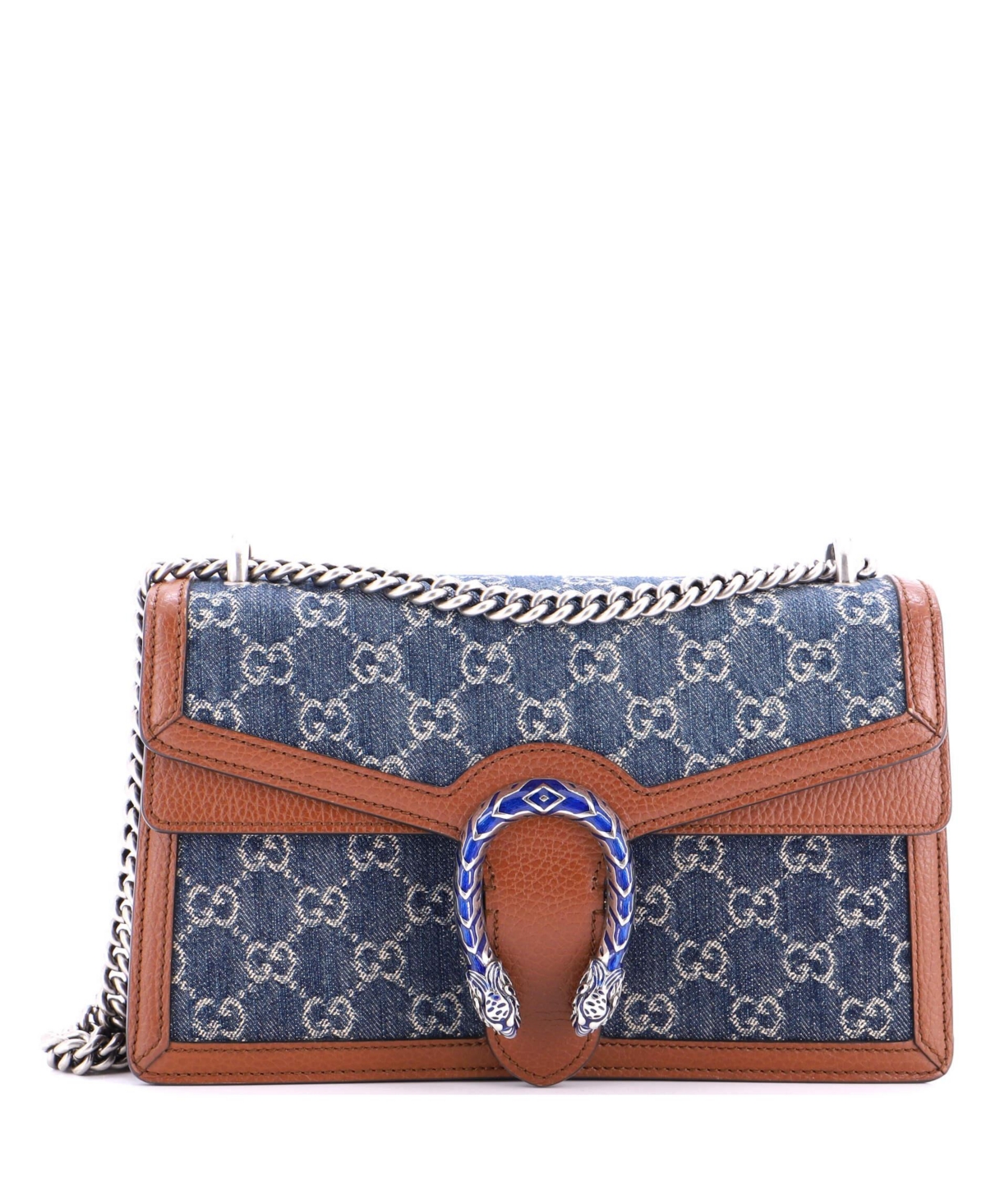 Click here for Pre-Owned Gucci Small Dionysus Bag Gg Denim - Blue prices