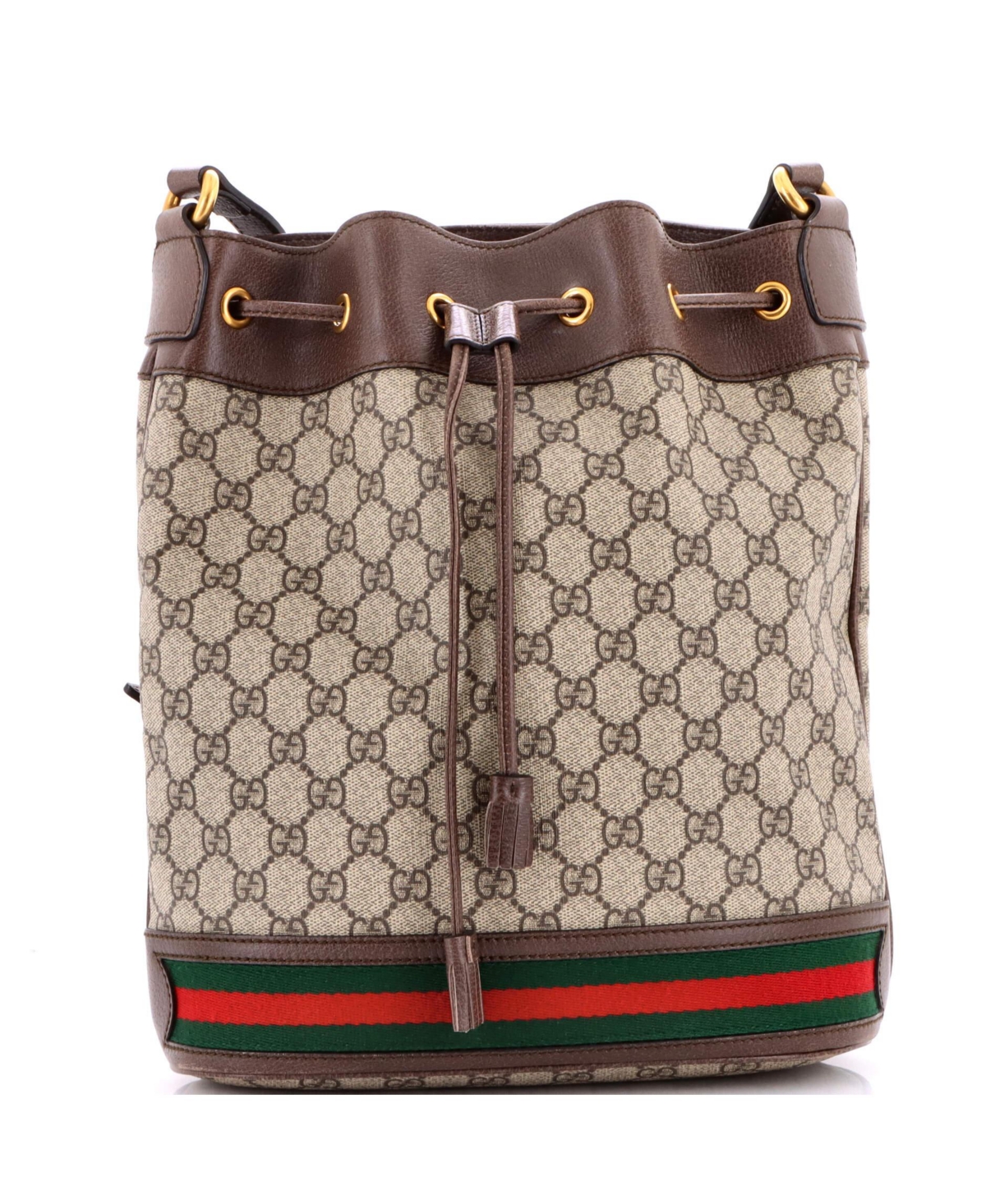 Click here for Pre-Owned Gucci Medium Ophidia Bucket Bag Gg Coate... prices