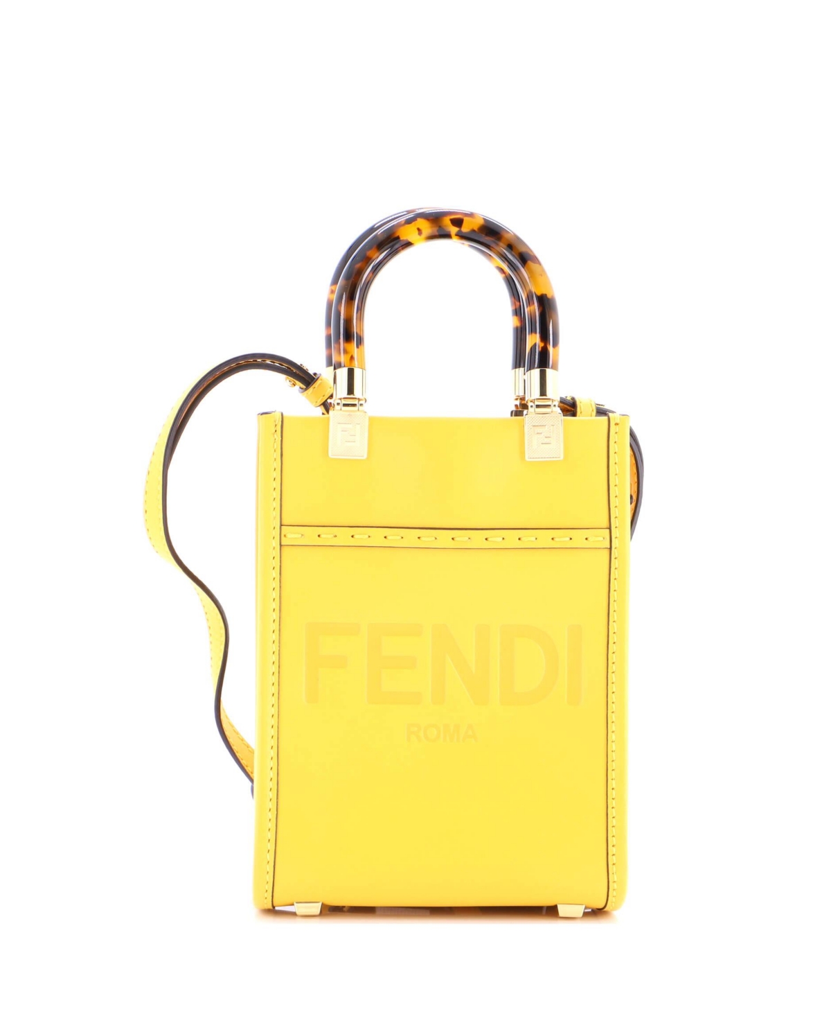 Click here for Pre-Owned Fendi Mini Sunshine Shopper Tote Leather... prices