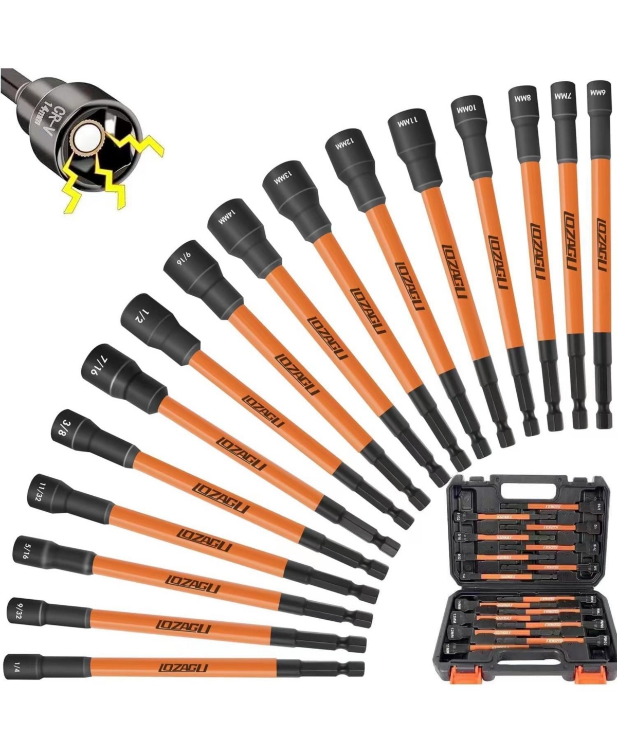 Click here for Xdovet 16Pcs Long Magnetic Nut Driver Set for Impa... prices