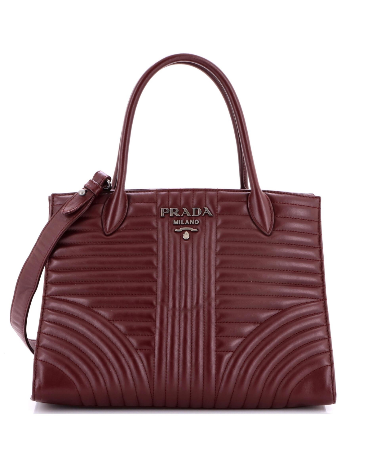 Click here for Pre-Owned Prada Medium Convertible Open Tote Diagr... prices