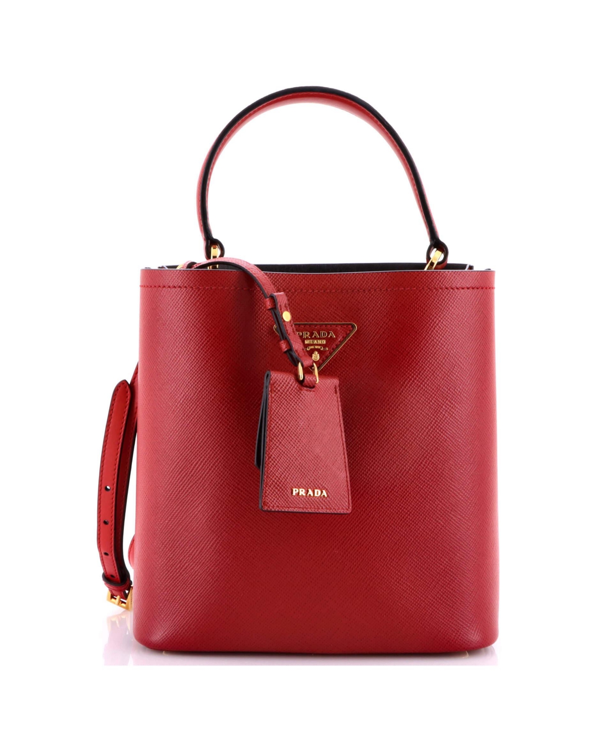 Click here for Pre-Owned Prada Medium Panier Bucket Bag Saffiano... prices