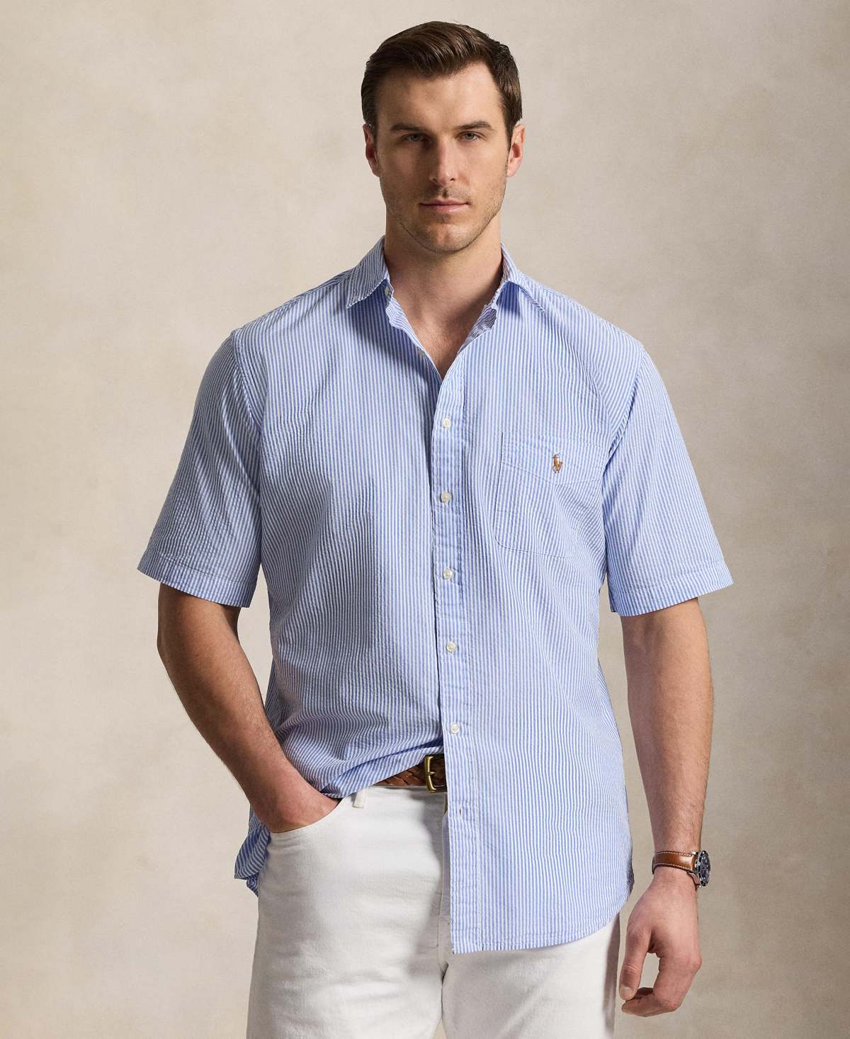 Click here for Polo Ralph Lauren Mens Big & Tall Striped Seersuck... prices
