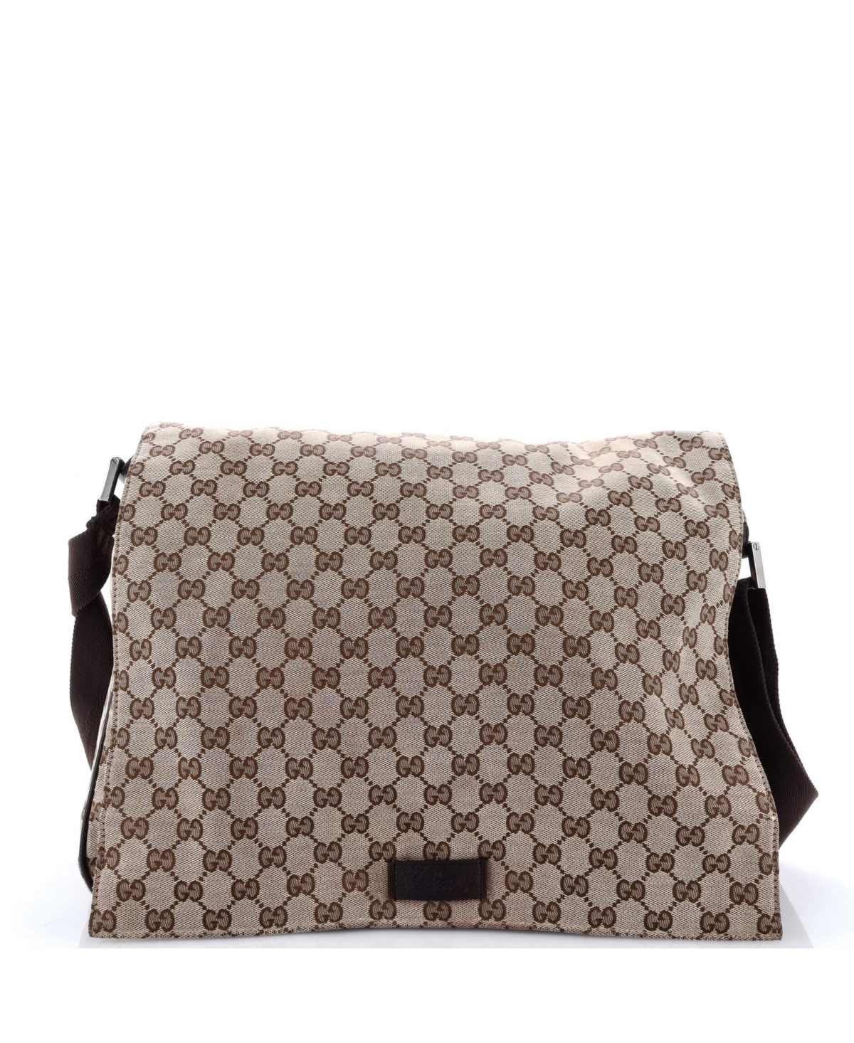 Click here for Pre-Owned Gucci Large Flap Messenger Bag Gg Canvas... prices