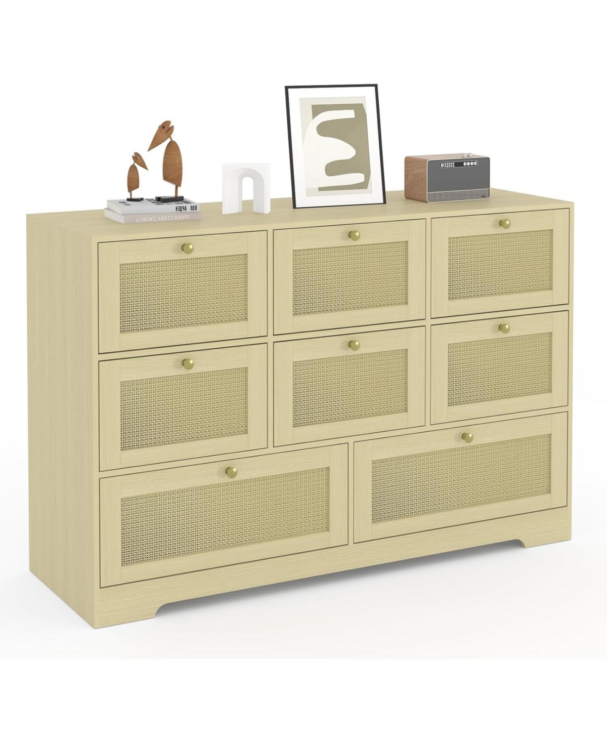 Click here for gaomon Rattan Dresser with 6 Drawers  Modern Boho... prices
