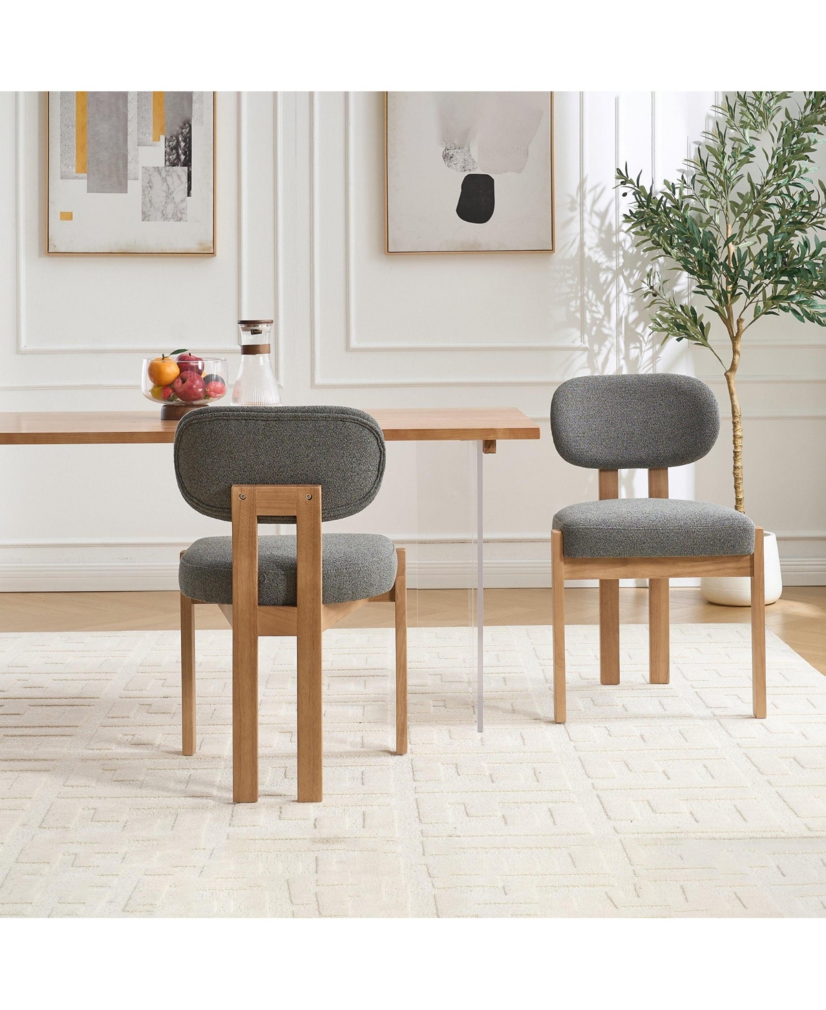 Click here for Clihome Modern Fabric Upholstered Dining Chairs  A... prices