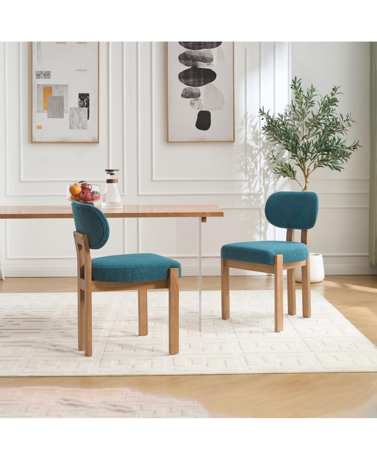 Click here for Clihome Modern Fabric Upholstered Dining Chairs  A... prices