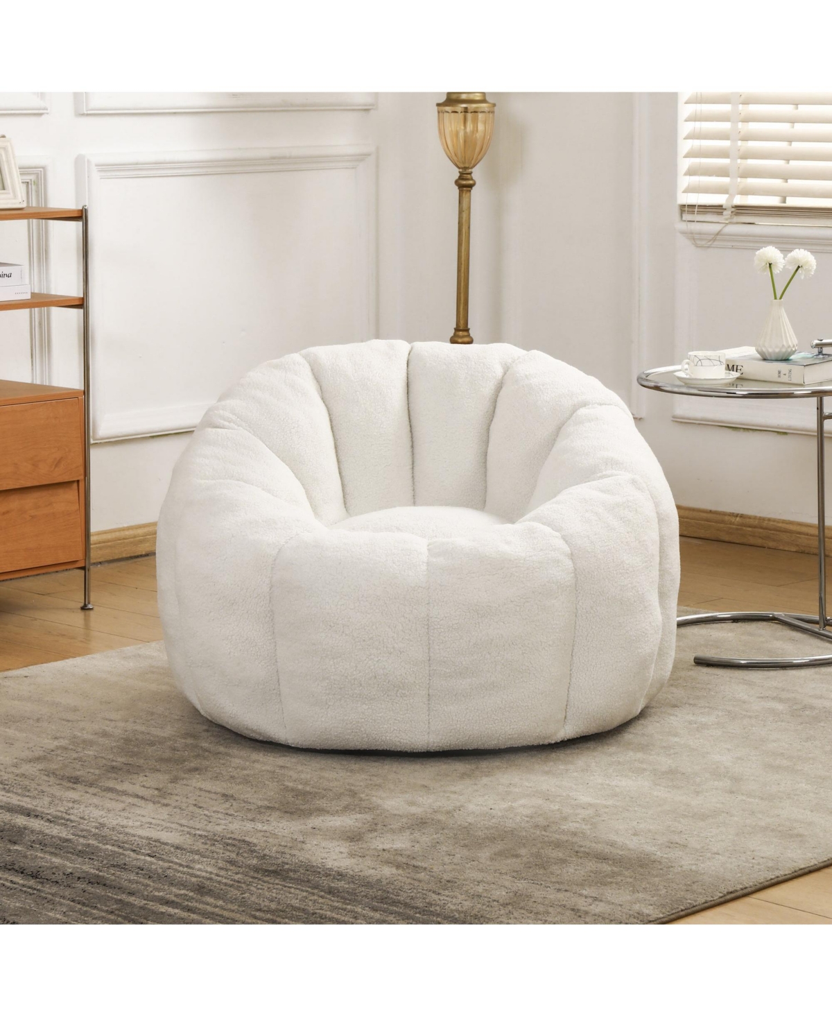 Click here for Clihome Bean Bag Sofa Chair with Armrests  High-De... prices