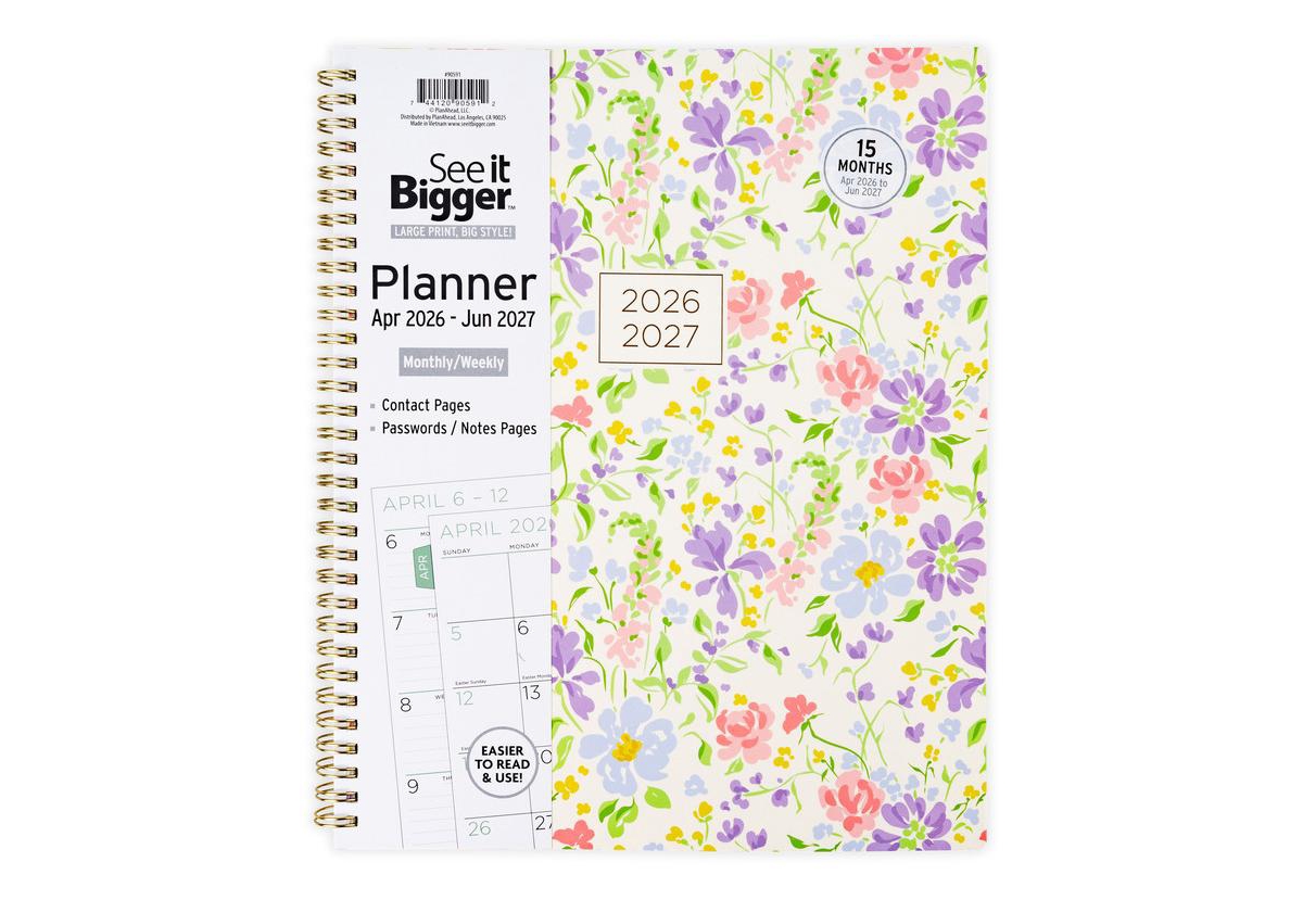 Click here for See It Bigger Large 15 Monthly Weekly Planner - Wh... prices