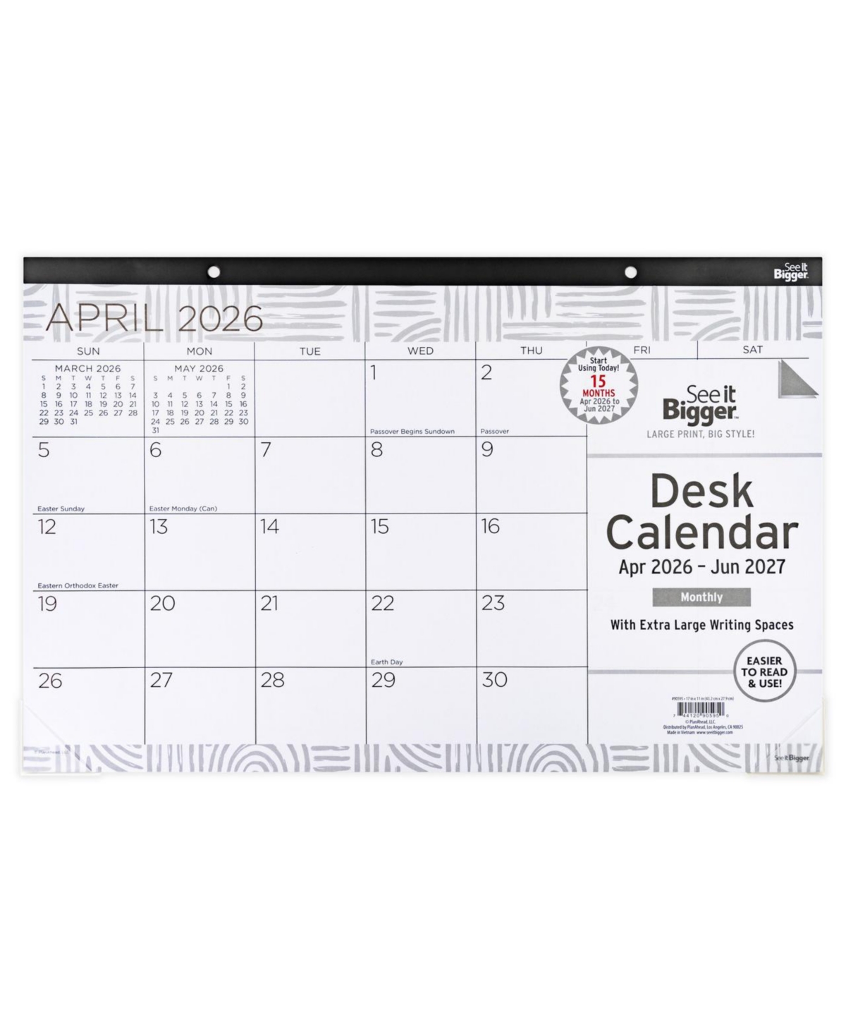 Click here for See It Bigger Desk Pad Calendar 11x17" - Whit... prices