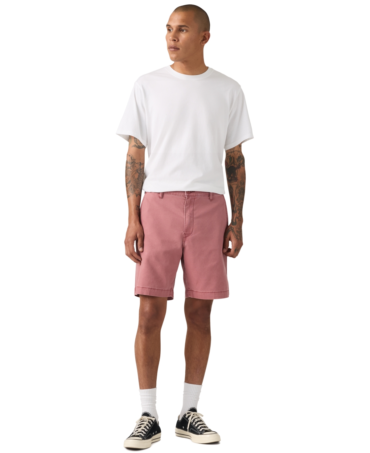 Levis Mens Relaxed-Fit 8 Chino Shorts - Roan Rouge