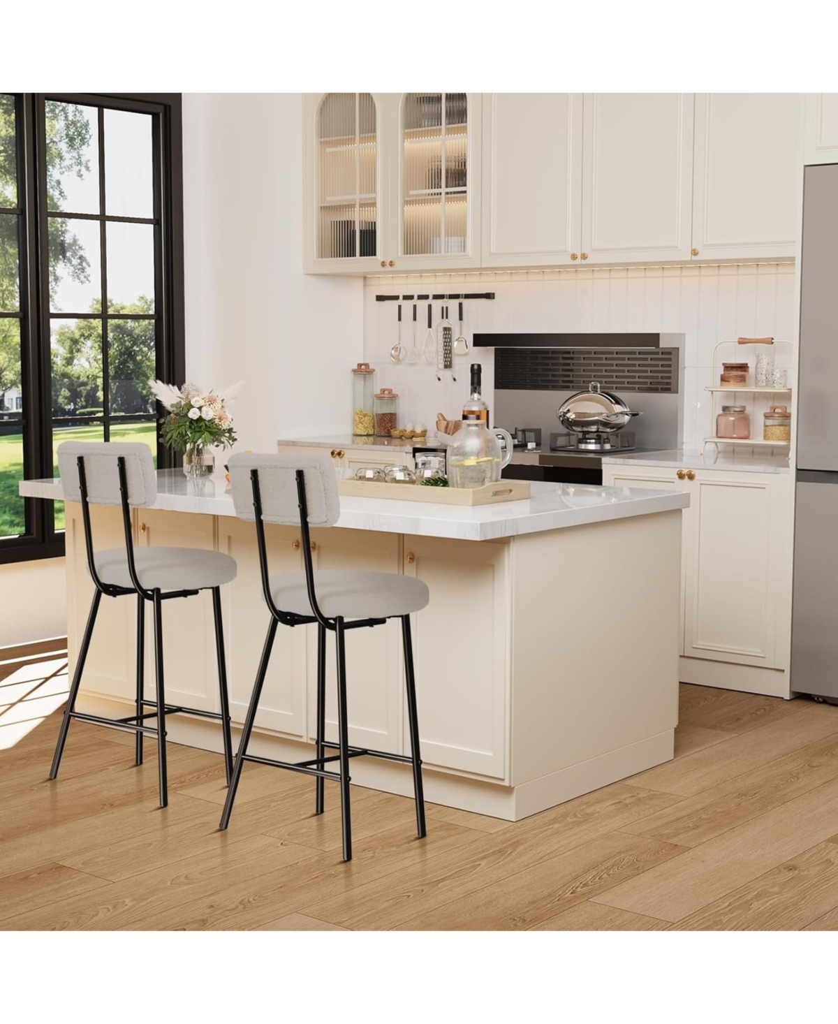 Click here for gaomon Bar Stool Chairs Set of 2 Modern Upholstere... prices