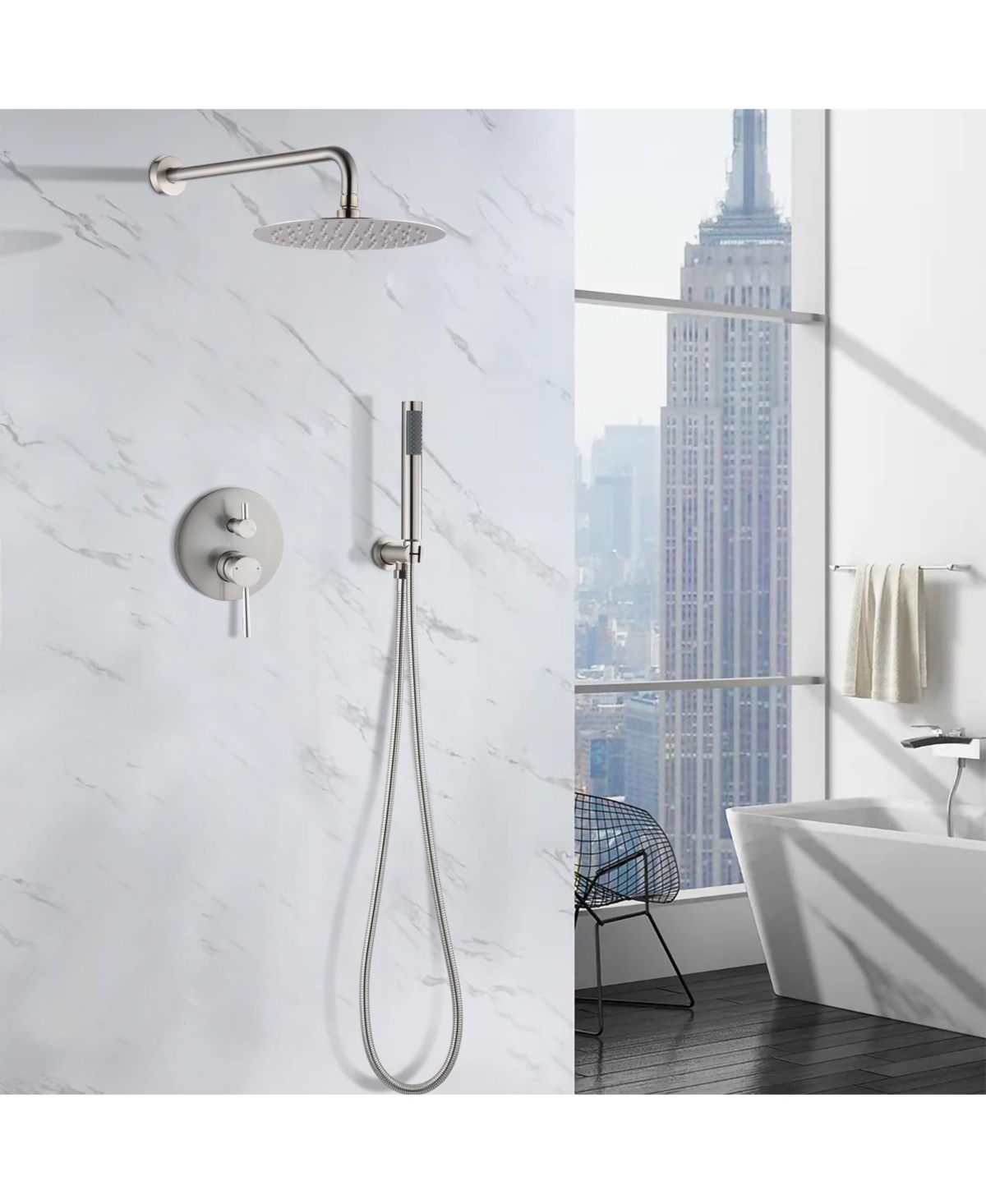 Click here for Busdays Wall Mounted Round Shower Combo Set with 1... prices