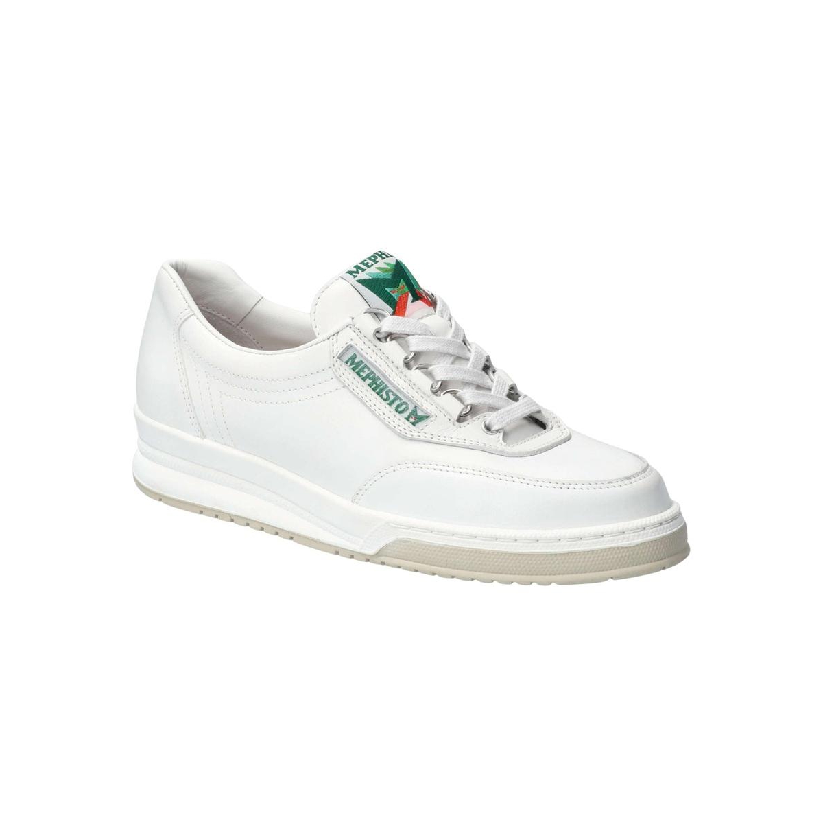 Click here for Mephisto Womens Rush Leather Sneaker - White prices