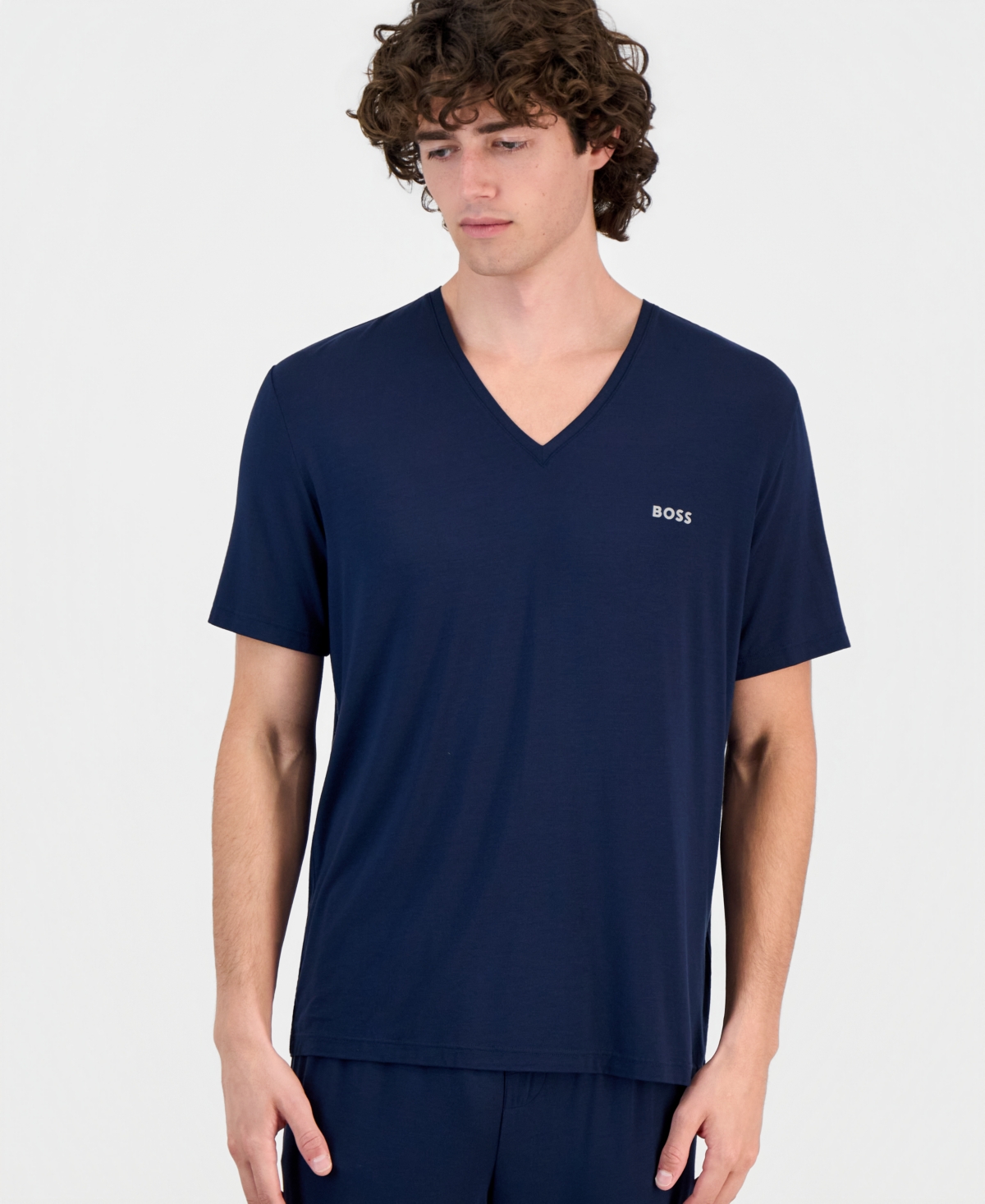 Click here for Hugo Boss Mens Modal-Blend V-Neck Comfort T-Shirt... prices