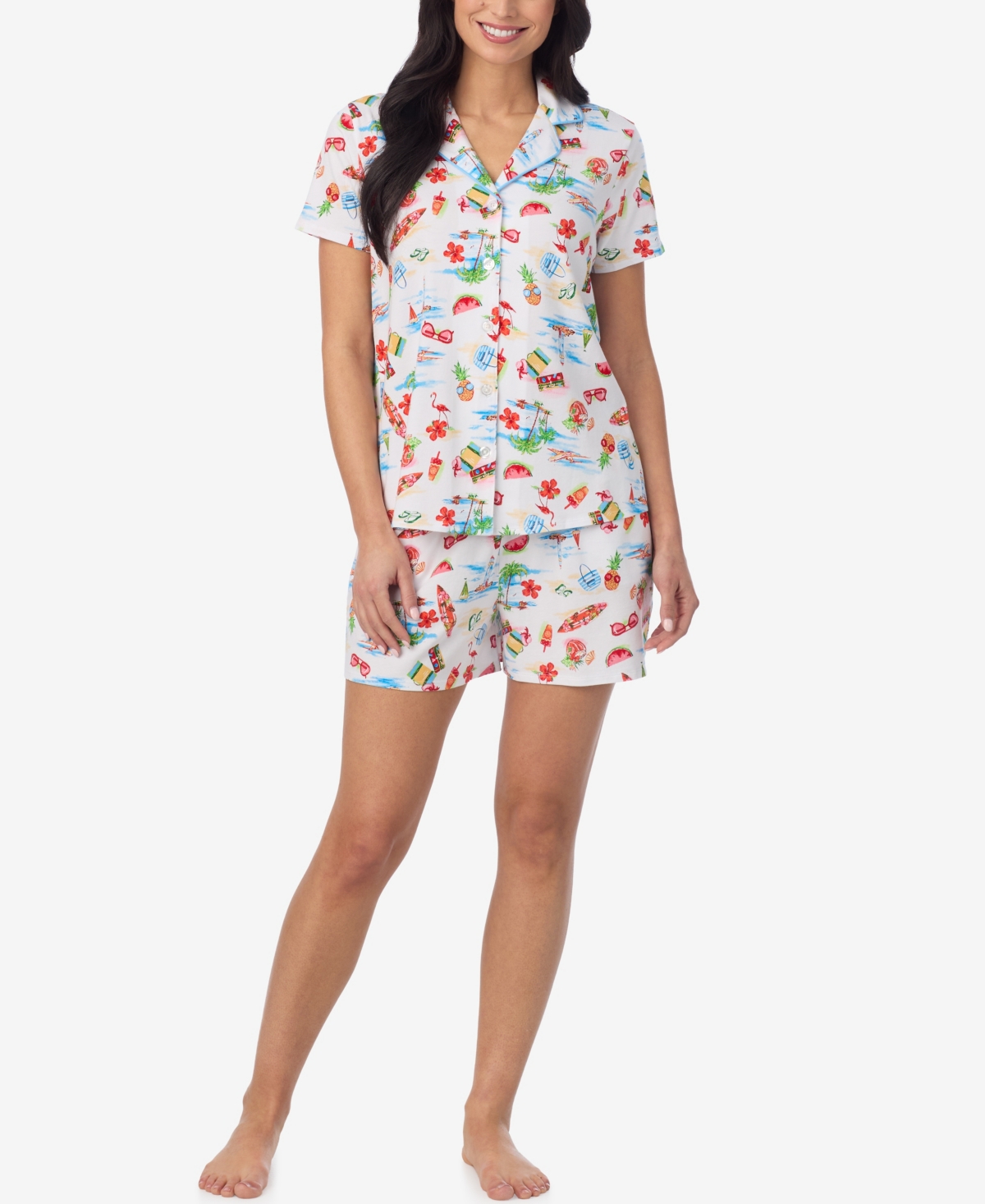 Click here for Cuddl Duds Womens Short-Sleeve Top and Pull-On Paj... prices