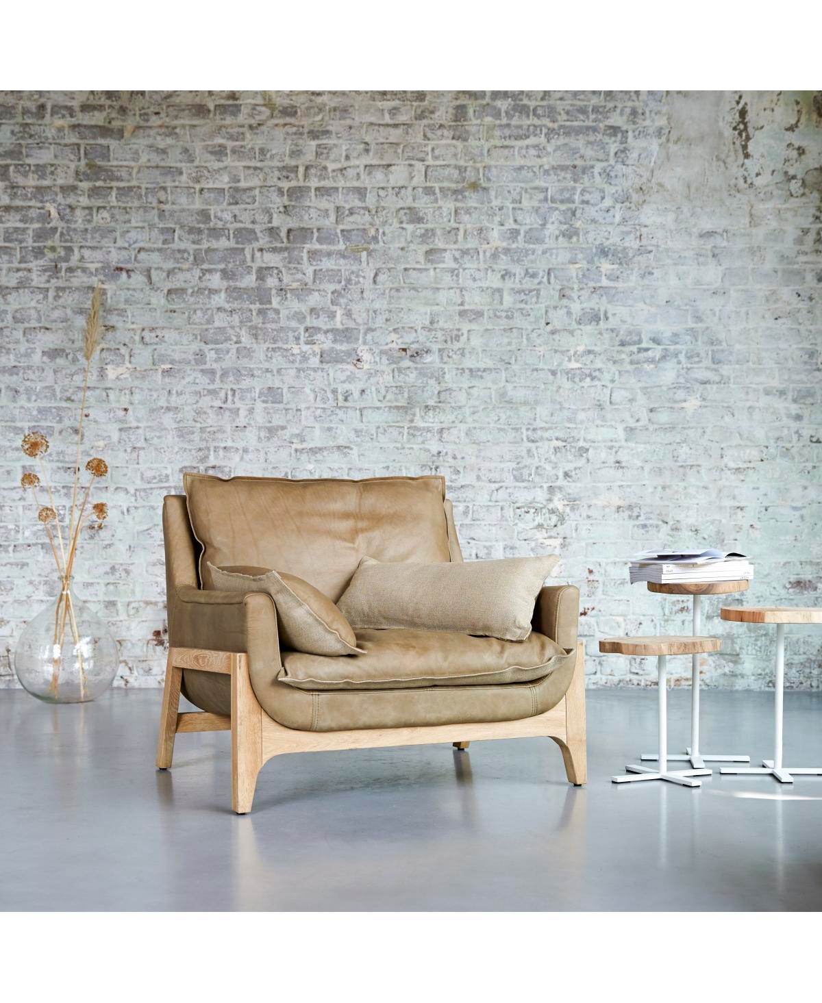Click here for Tikamoon Woodnest armchair in solid oak and linen... prices