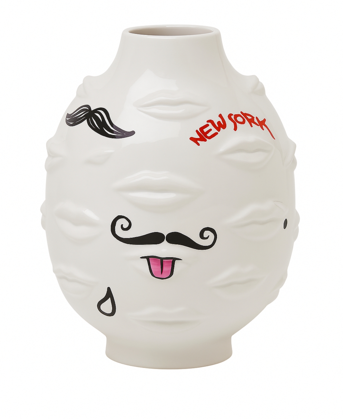 Click here for Jonathan Adler Graffiti Gala 9.4 Round Vase - Whit... prices