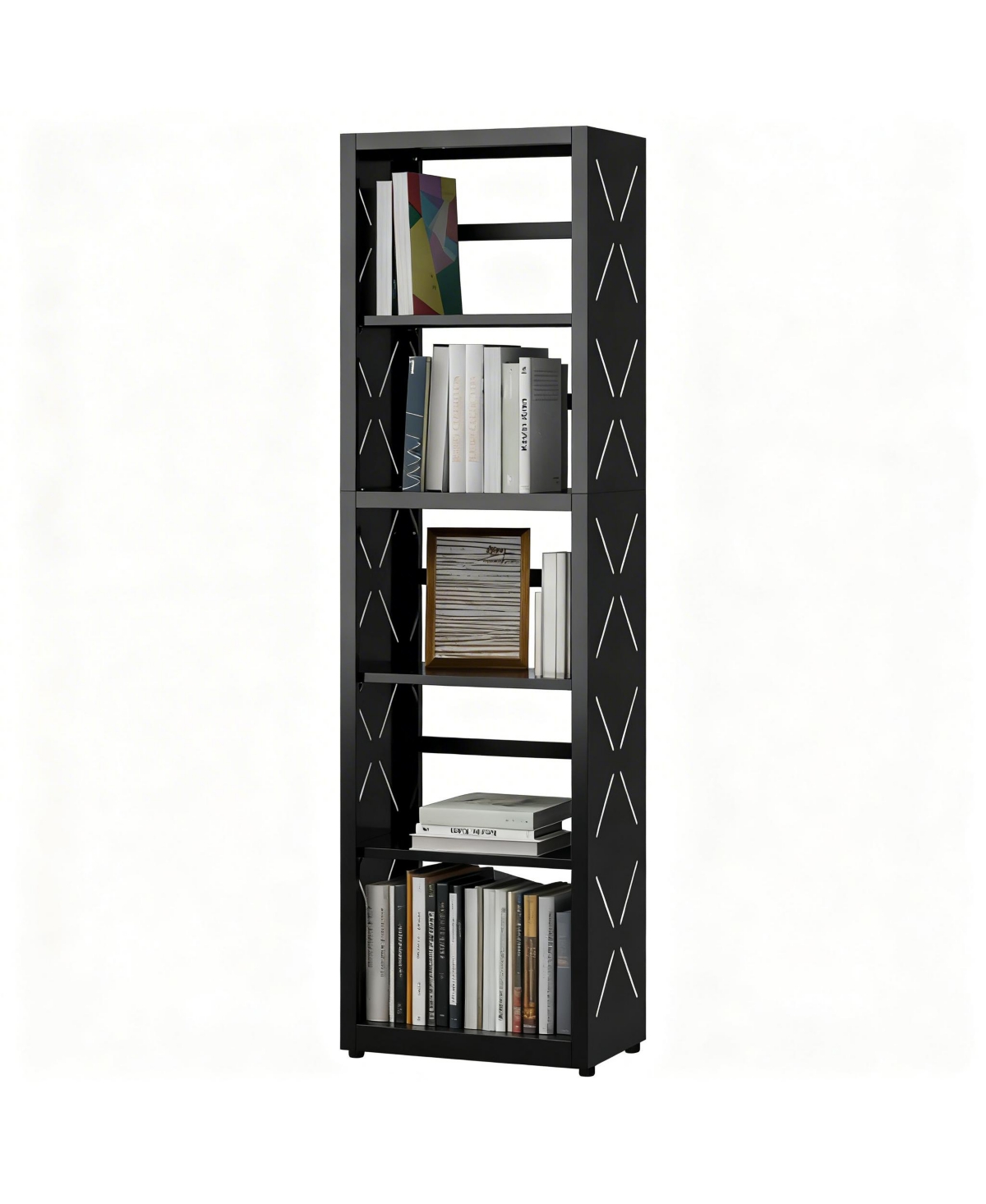 Click here for Yigii 5 Tier Metal Bookcase Adjustable Shelves Sto... prices