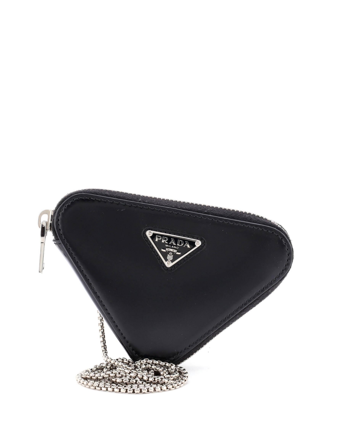 Click here for Pre-Owned Prada Mini Triangle Pouch Bag with Chain... prices