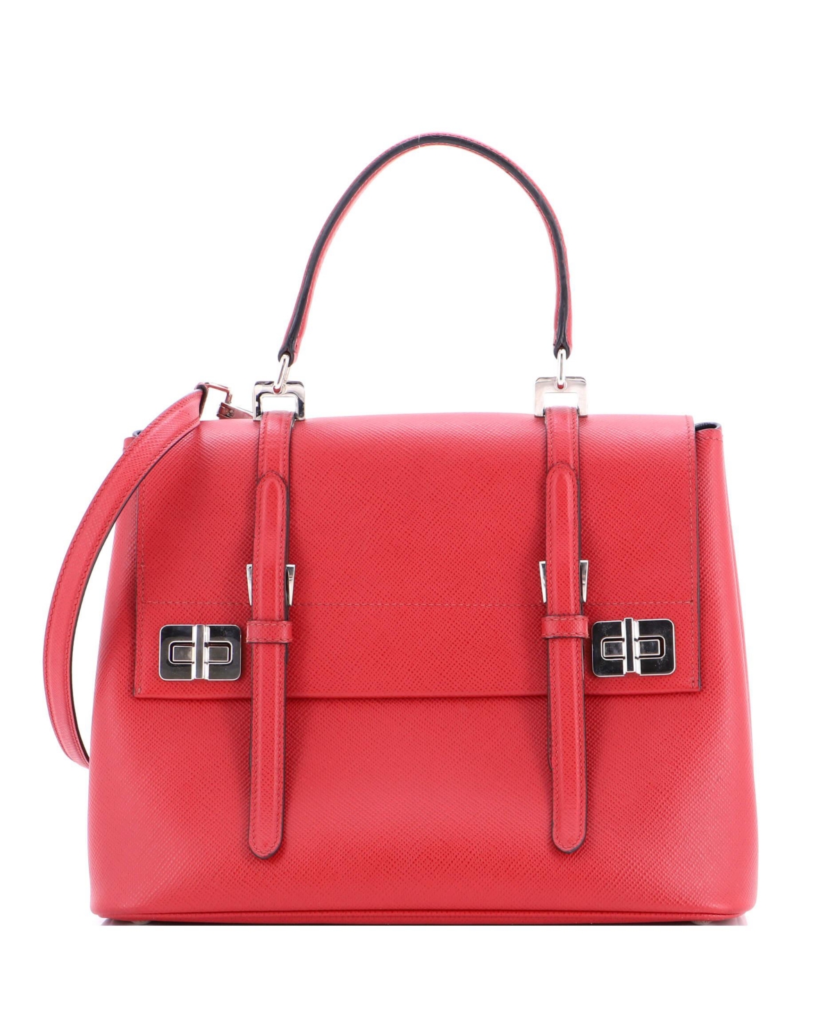 Click here for Pre-Owned Prada Medium Half Flap Double Turn Lock... prices
