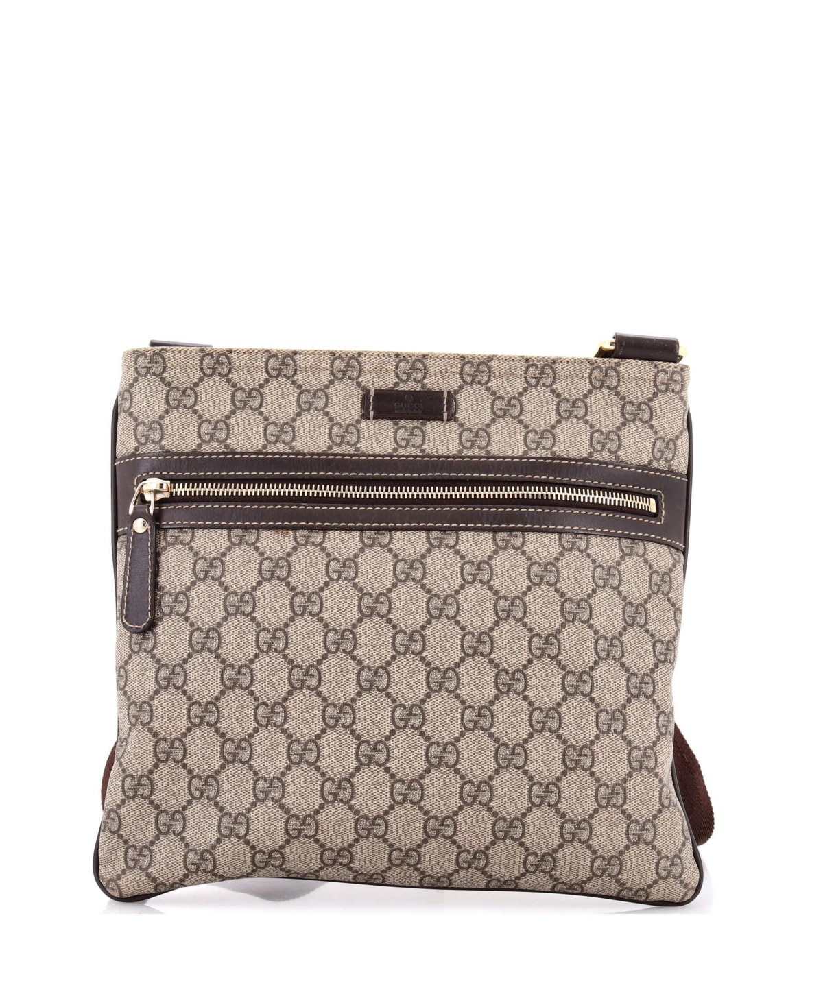 Click here for Pre-Owned Gucci Medium Front Zip Flat Messenger Ba... prices