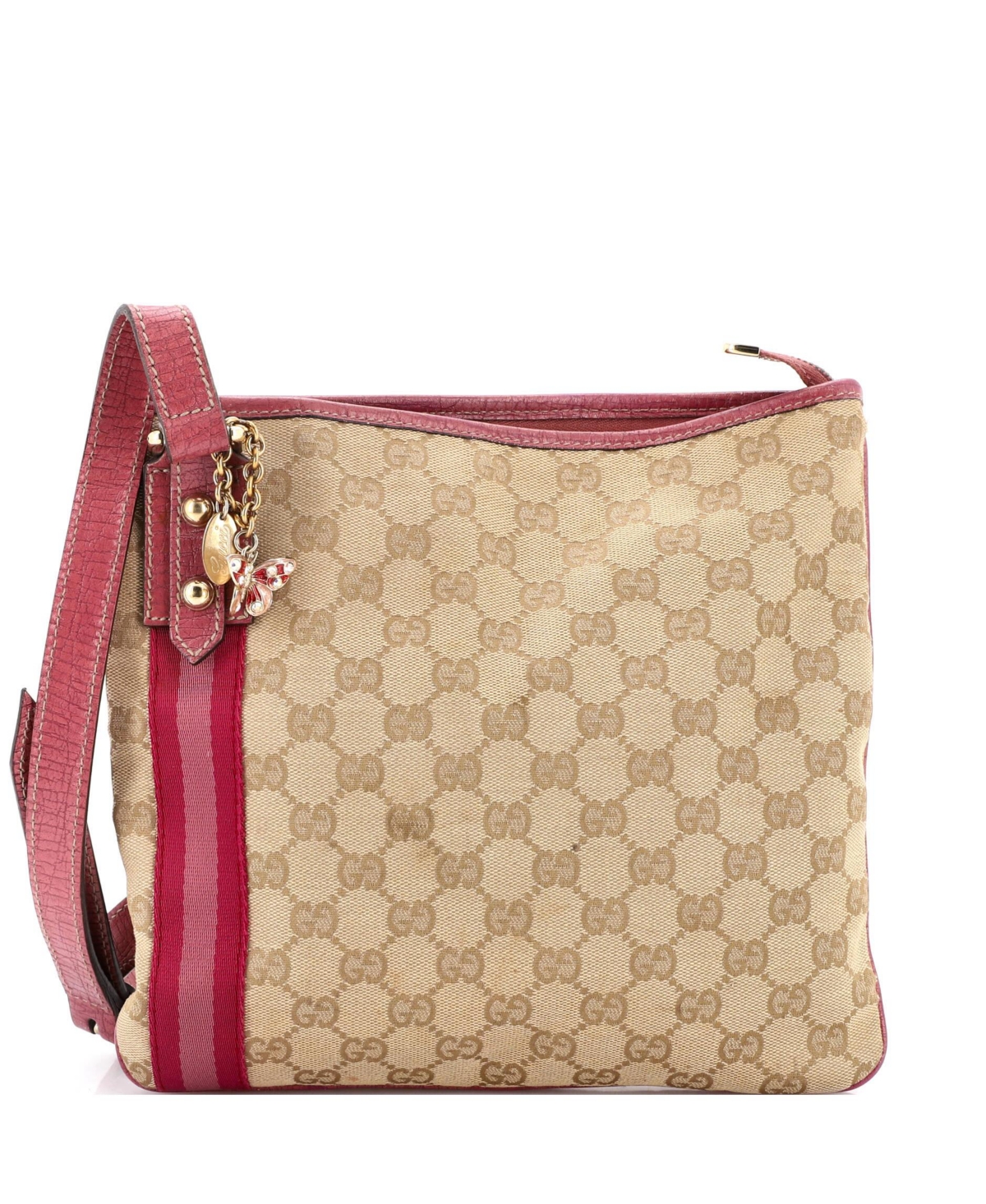 Click here for Pre-Owned Gucci Jolicoeur Messenger Bag Gg Canvas... prices