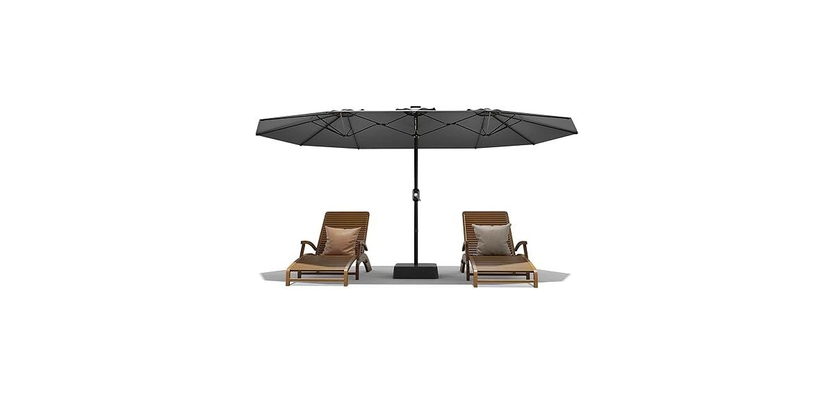 Click here for gaomon 15 ft Rectangular Patio Umbrella with Base... prices
