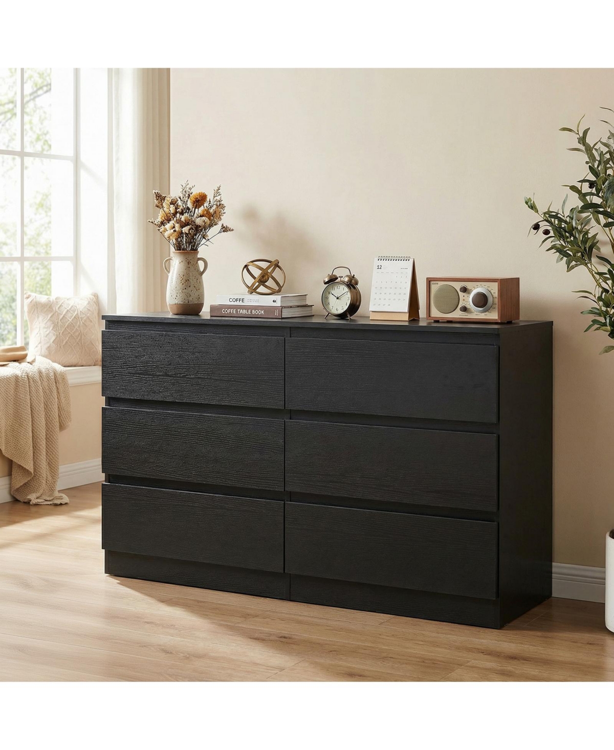 Click here for flynama 6 Drawer Mid Century Modern Dresser Organi... prices