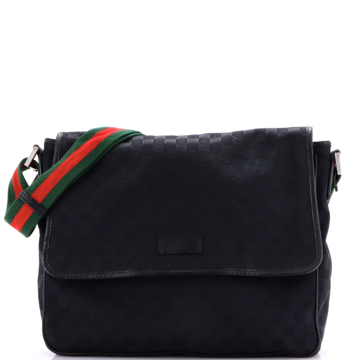 Click here for Pre-Owned Gucci Medium Web Strap Flap Messenger Gg... prices