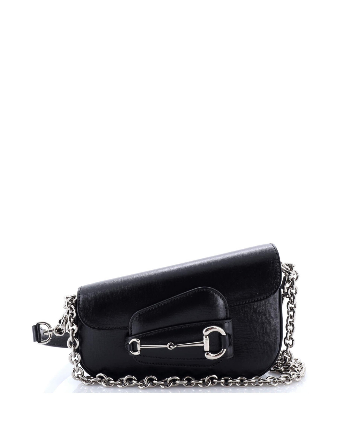 Click here for Pre-Owned Gucci Mini Horsebit 1955 Asymmetric Shou... prices