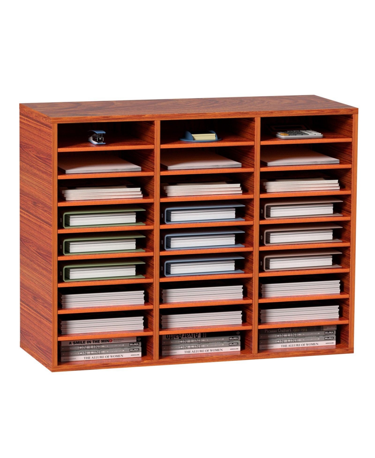 Click here for Gouun 27 Compartment Wood Literature Organizer wit... prices