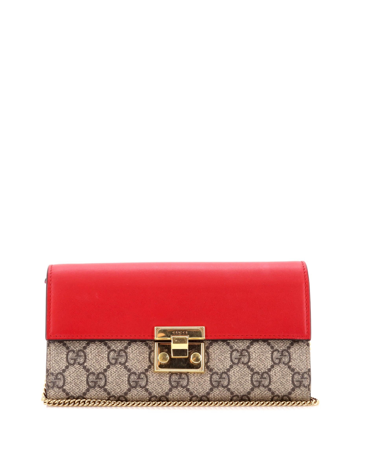 Click here for Pre-Owned Gucci Long Padlock Continental Chain Wal... prices