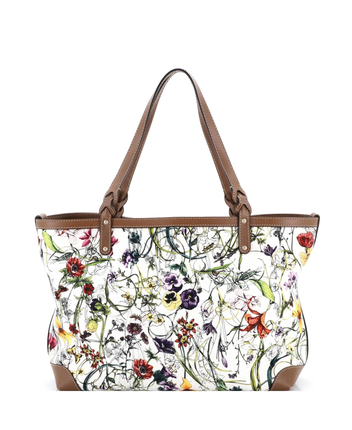 Click here for Pre-Owned Gucci Medium Craft Tote Flora Canvas - B... prices