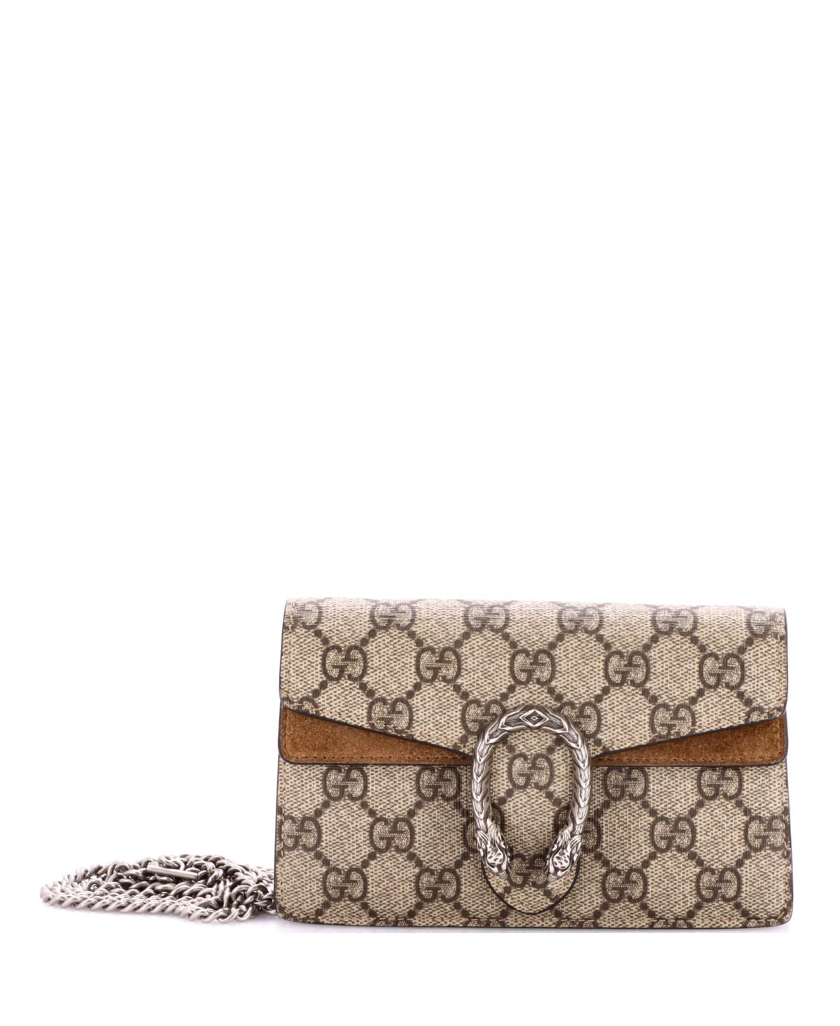 Click here for Pre-Owned Gucci Super Mini Dionysus Bag Gg Coated... prices