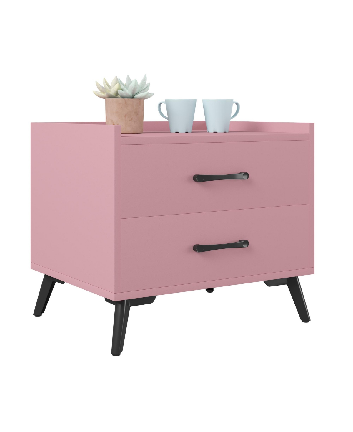 Click here for Rainsken Nightstand 2-Drawer Mdf & Metal Waterproo... prices