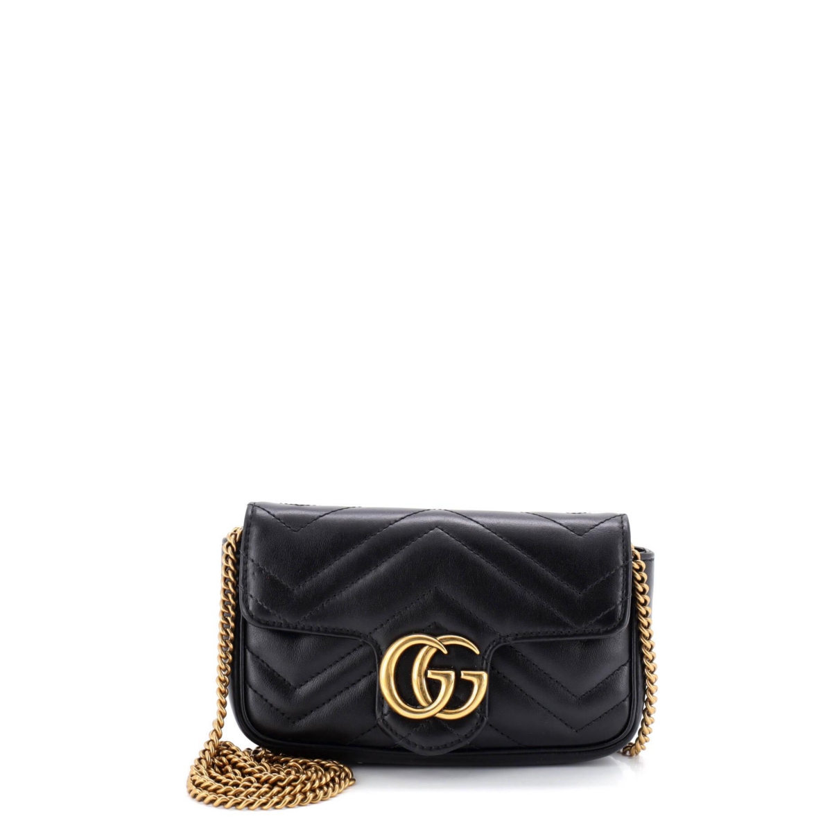 Click here for Pre-Owned Gucci Super Mini Gg Marmont Flap Bag Mat... prices