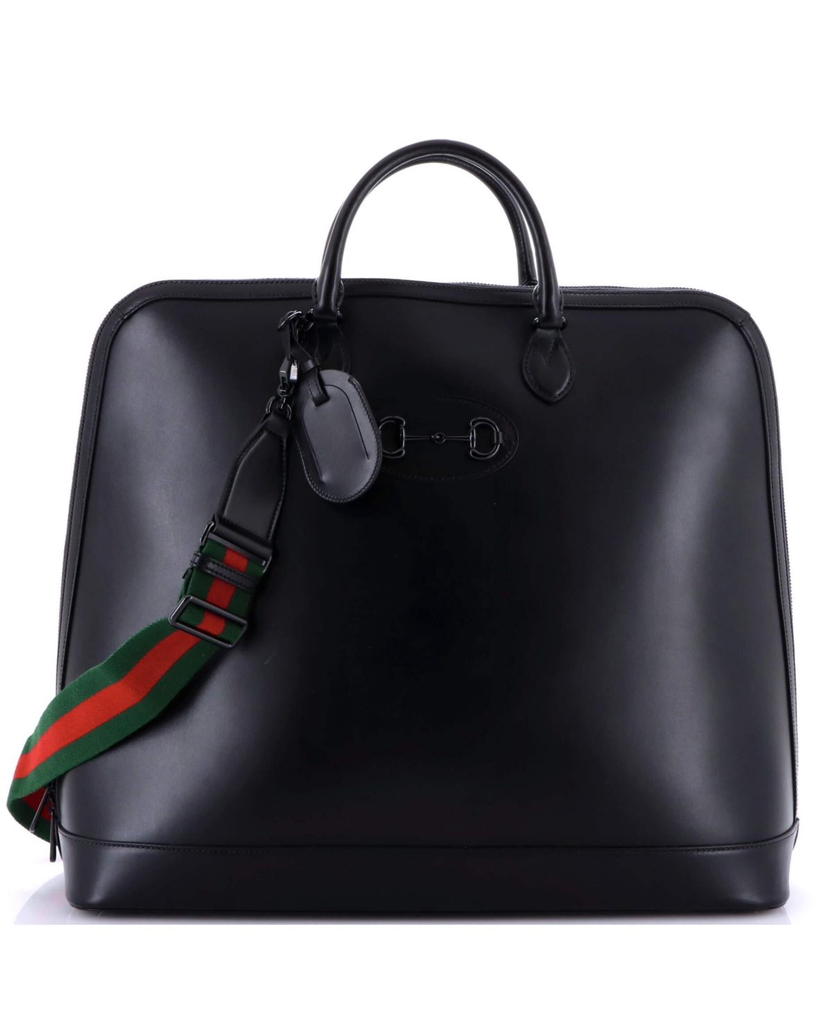Click here for Pre-Owned Gucci Large Horsebit 1955 Web Duffle Bag... prices