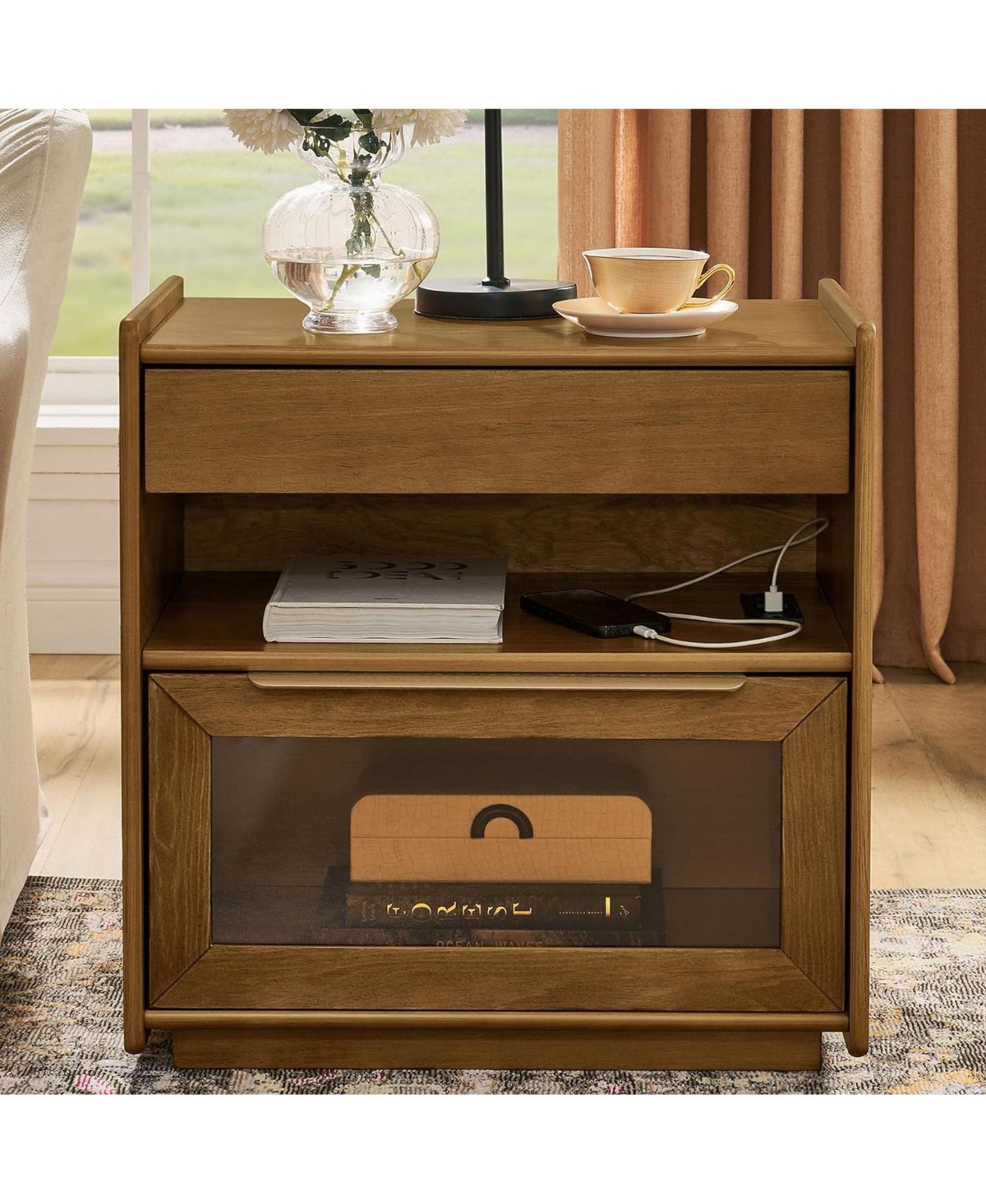 Click here for Rainsken Nightstand with Charging Station and Outl... prices