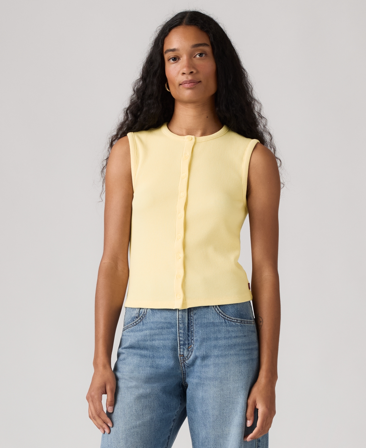 Click here for Levis Womens Rory Sleeveless Button-Up Top - Frenc... prices