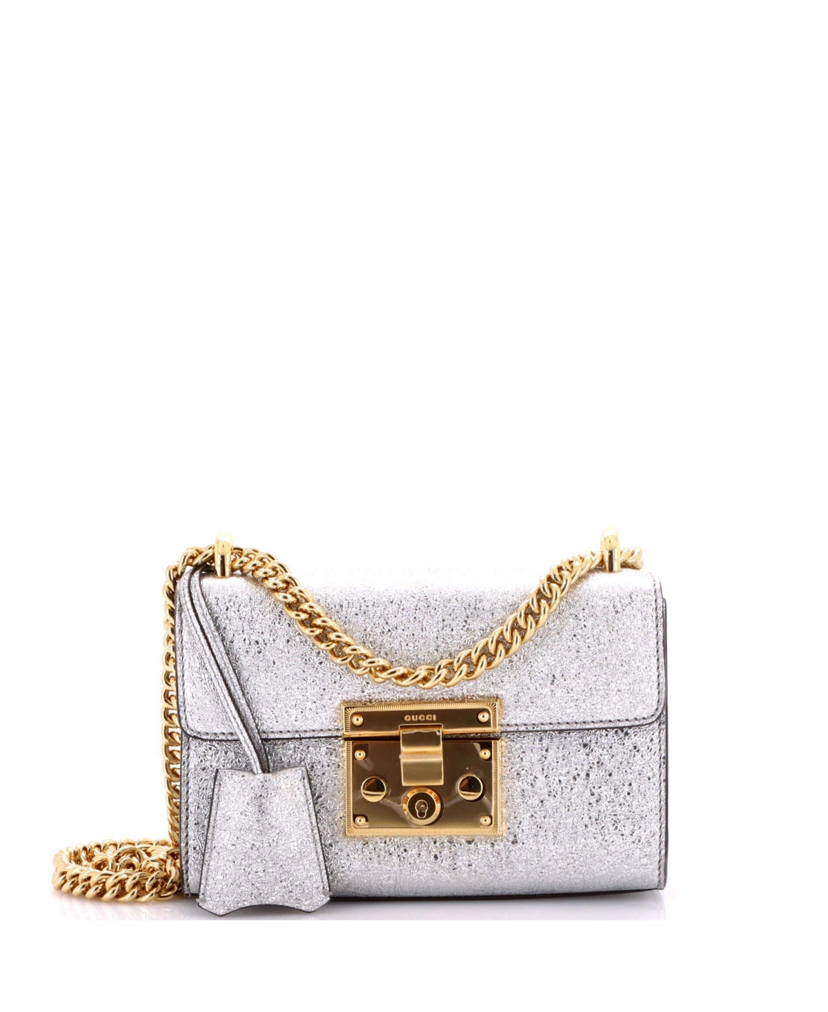 Click here for Pre-Owned Gucci Small Padlock Shoulder Bag Texture... prices