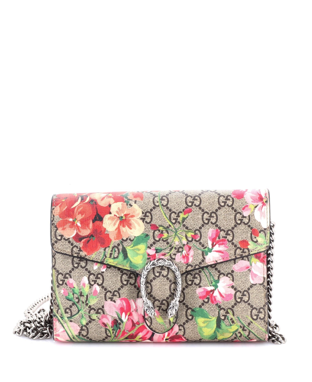 Click here for Pre-Owned Gucci Small Dionysus Chain Wallet Blooms... prices