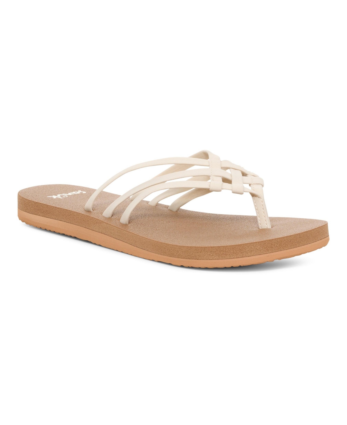 Click here for Sanuk Womens Yoga Sandy Ii - Sandals - Tan / white prices