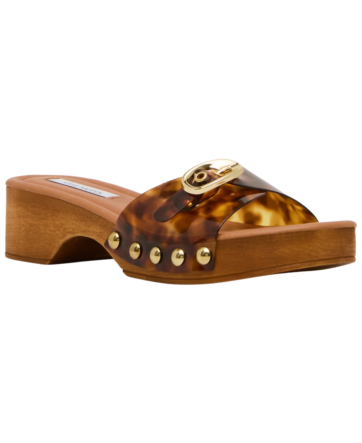 Click here for Steve Madden Womens Fredi Wooden Slip-On Slide San... prices