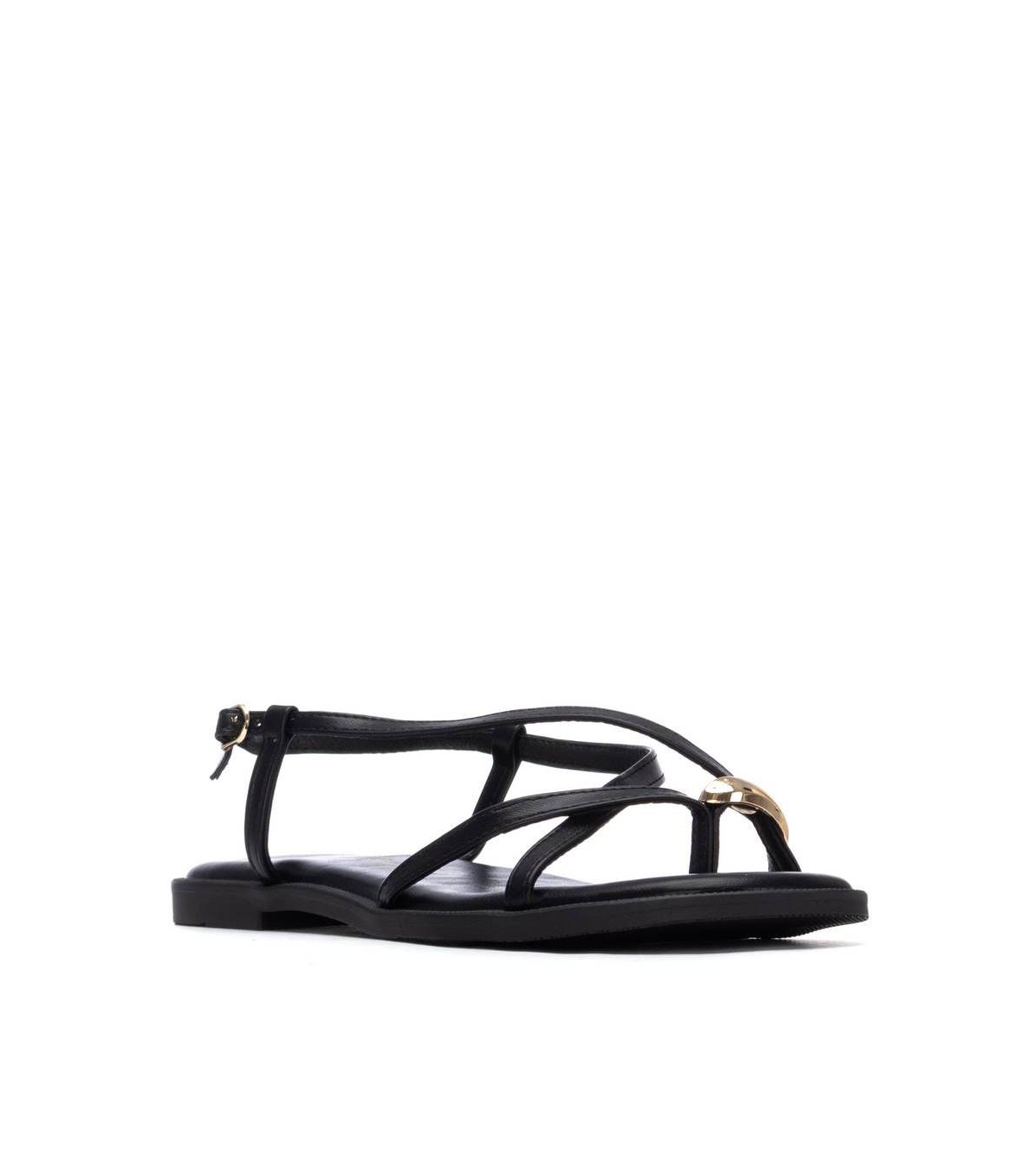 Click here for Xti Womens Flat Strappy Sandals - Black prices