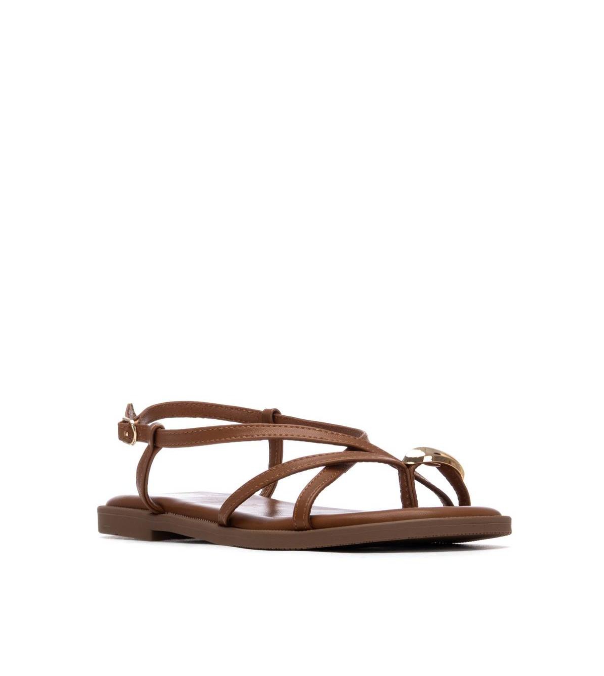 Click here for Xti Womens Flat Strappy Sandals - Camel prices